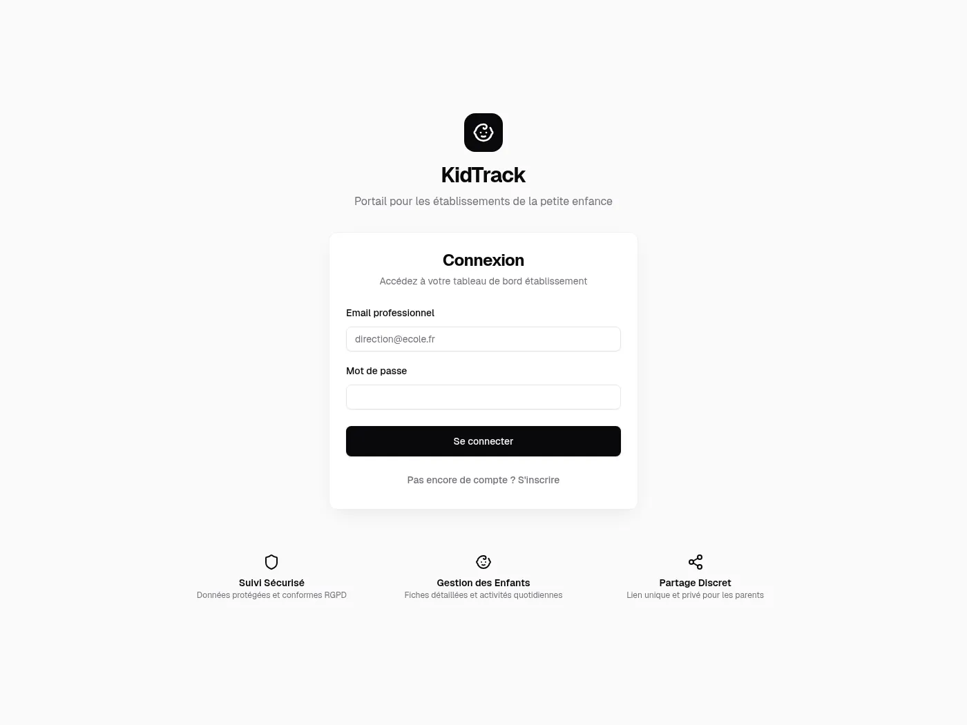 KidTrack Establishments Portal