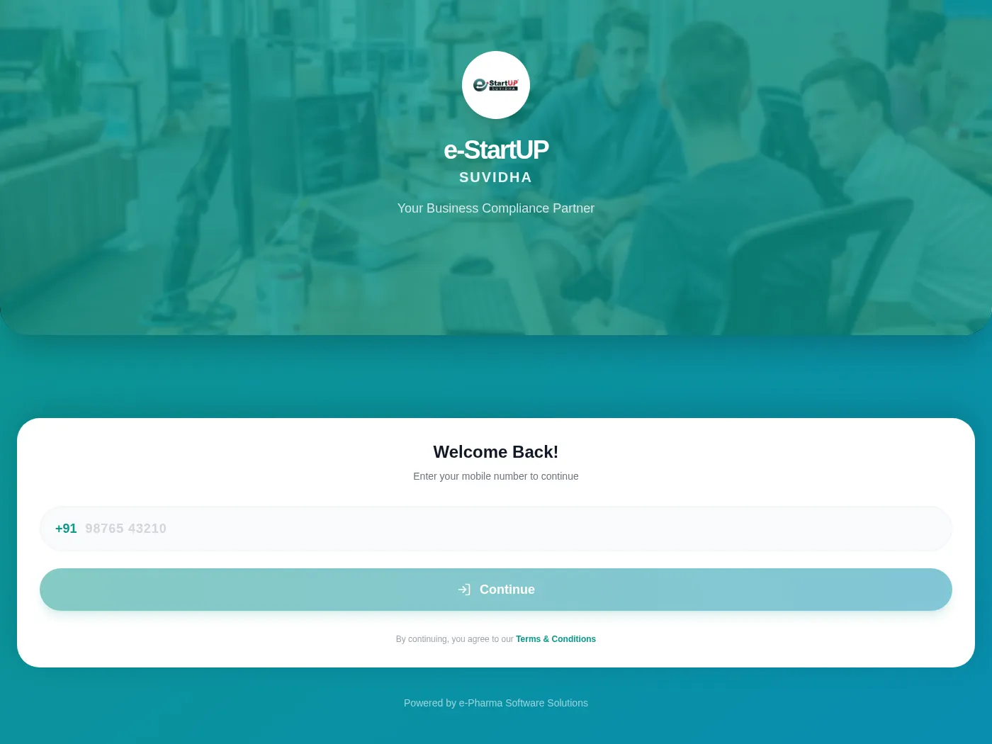 eStartup Admin Portal