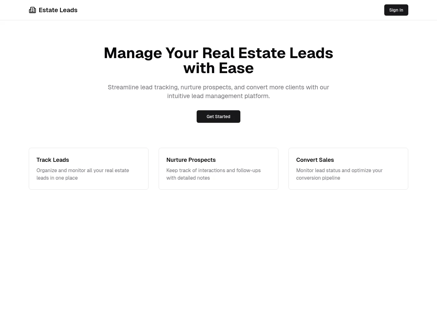 Estate Leads SaaS