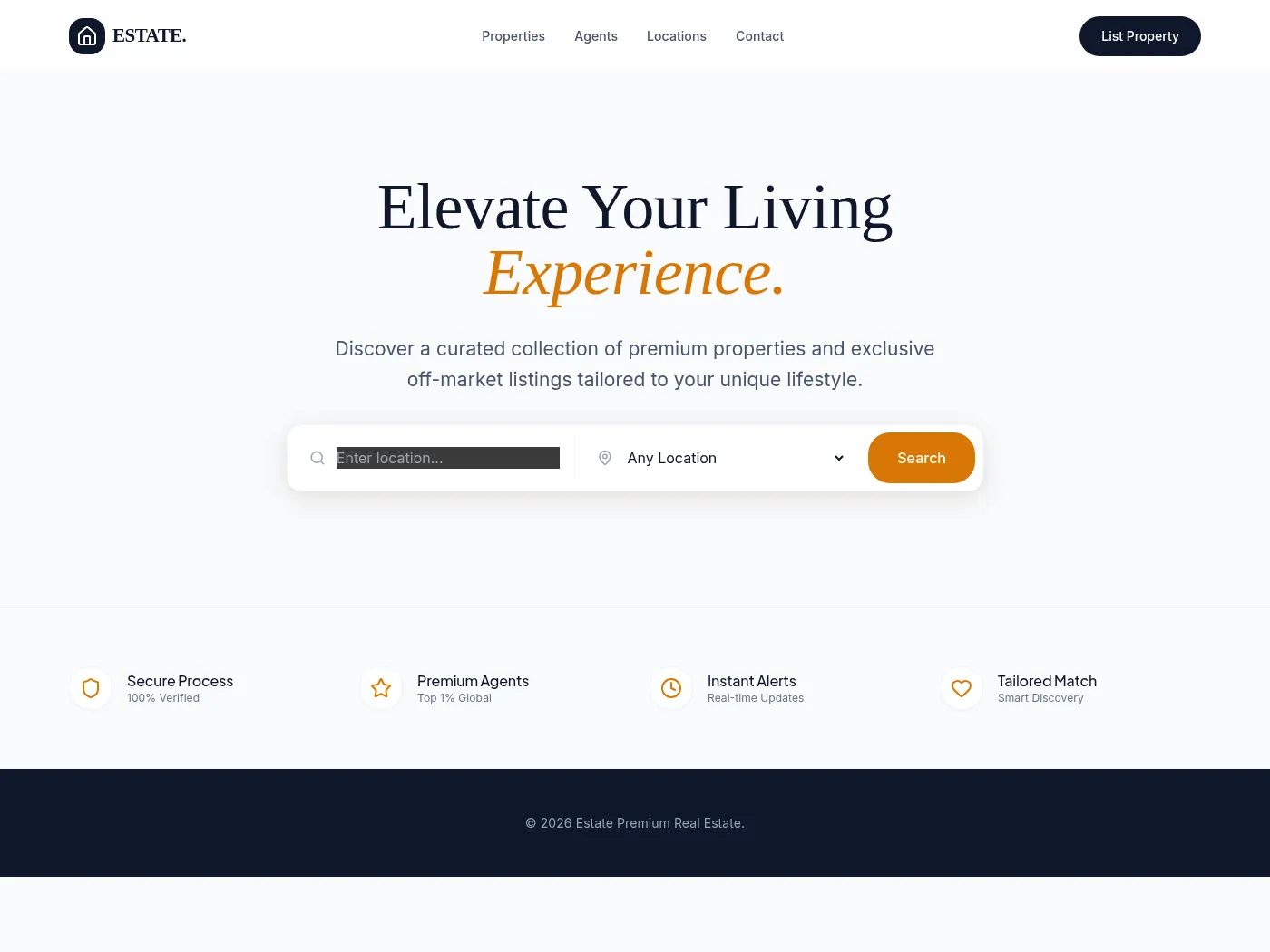 Estate PopUp Signup