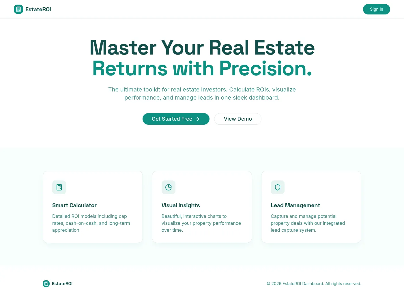 Estate ROI Dashboard