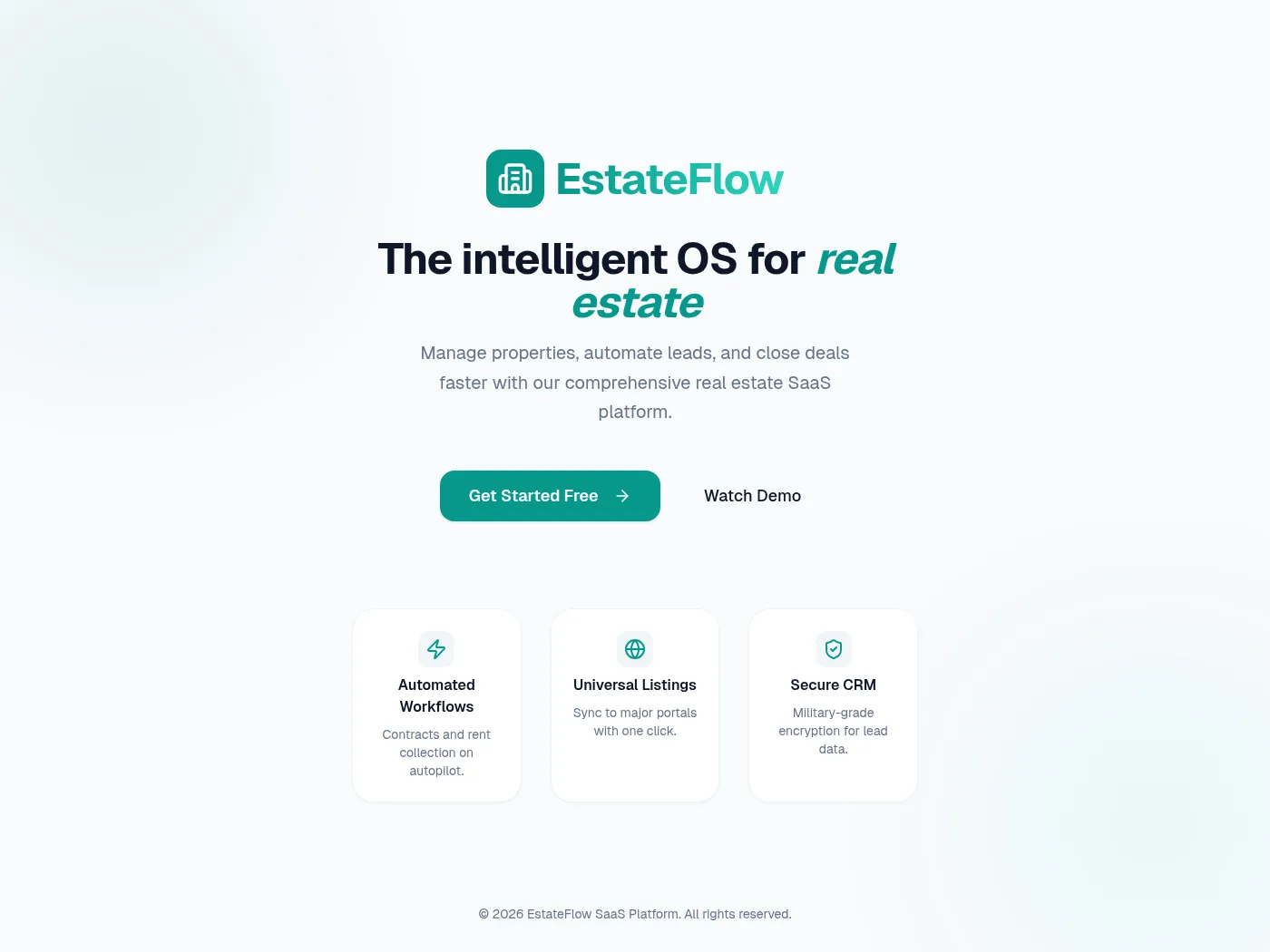 EstateFlow SaaS Platform