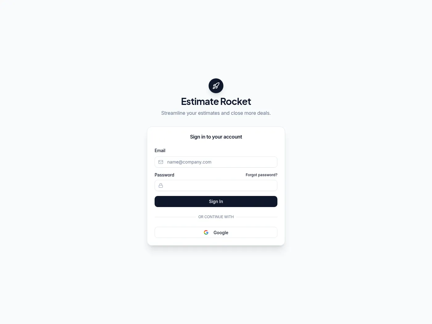 Estimate Rocket