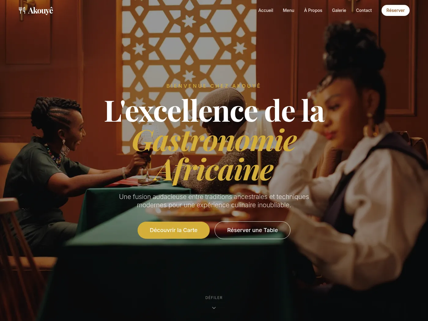 Etablissement Showcase Site