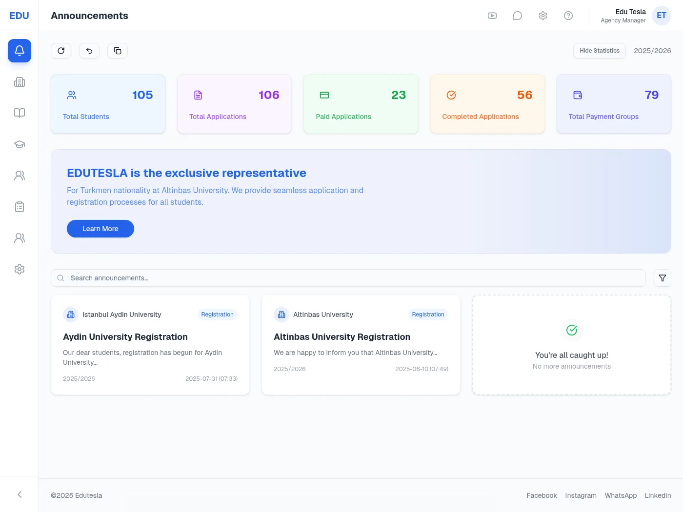ETAS Dashboard Clone