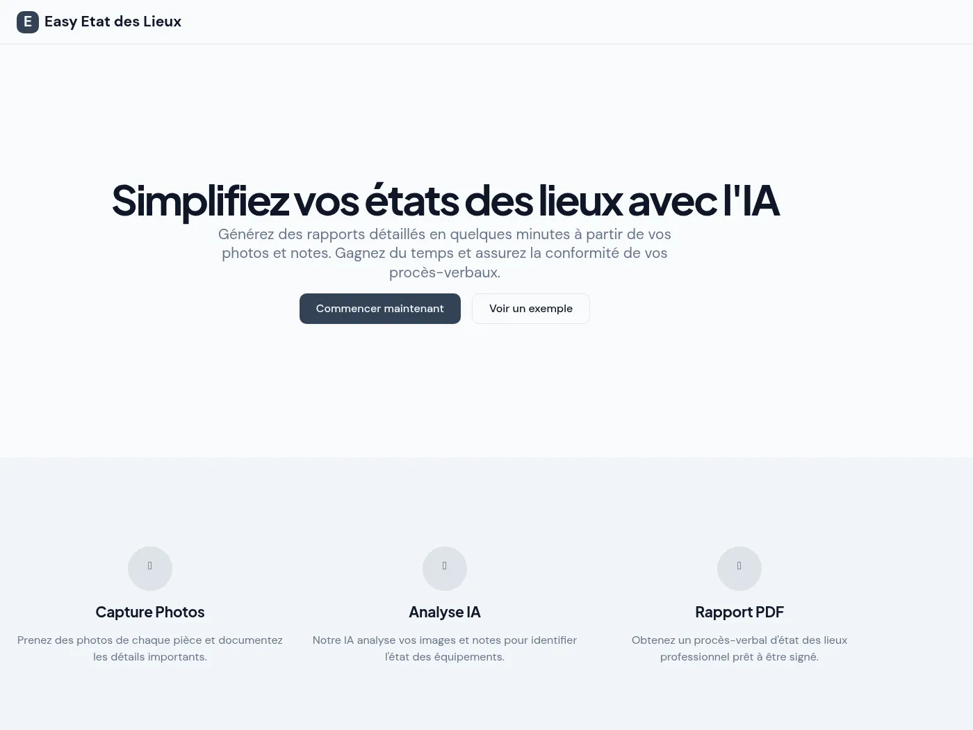Easy Etat des Lieux