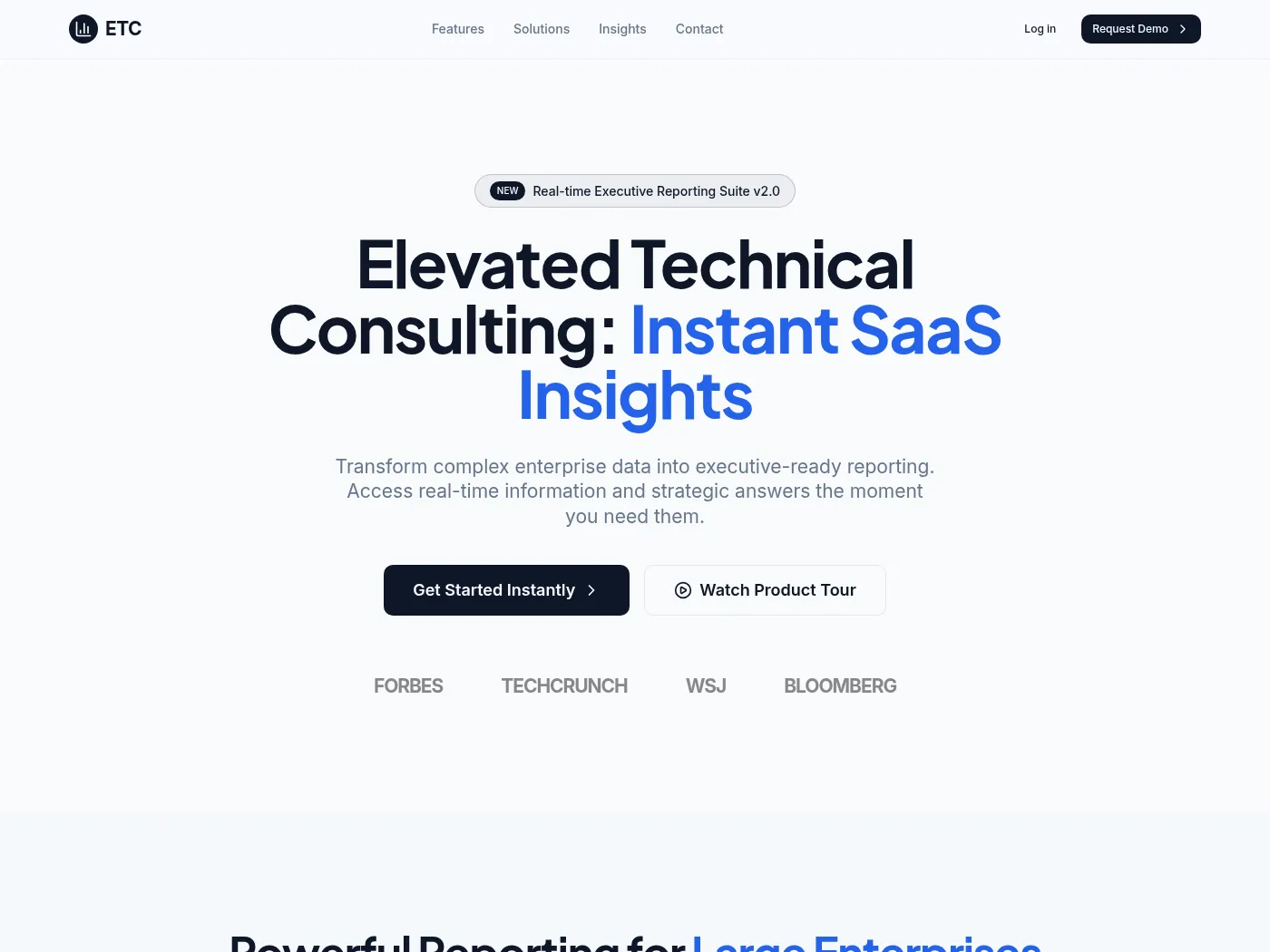 ETC SaaS Reporting Portal