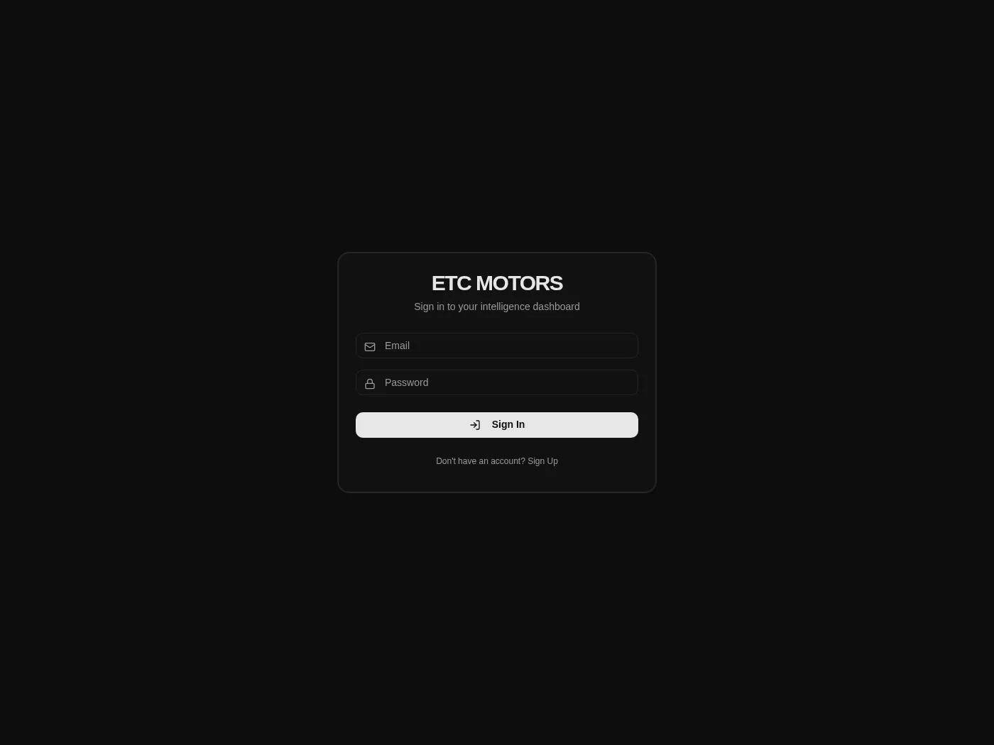 ETC Motors Platform