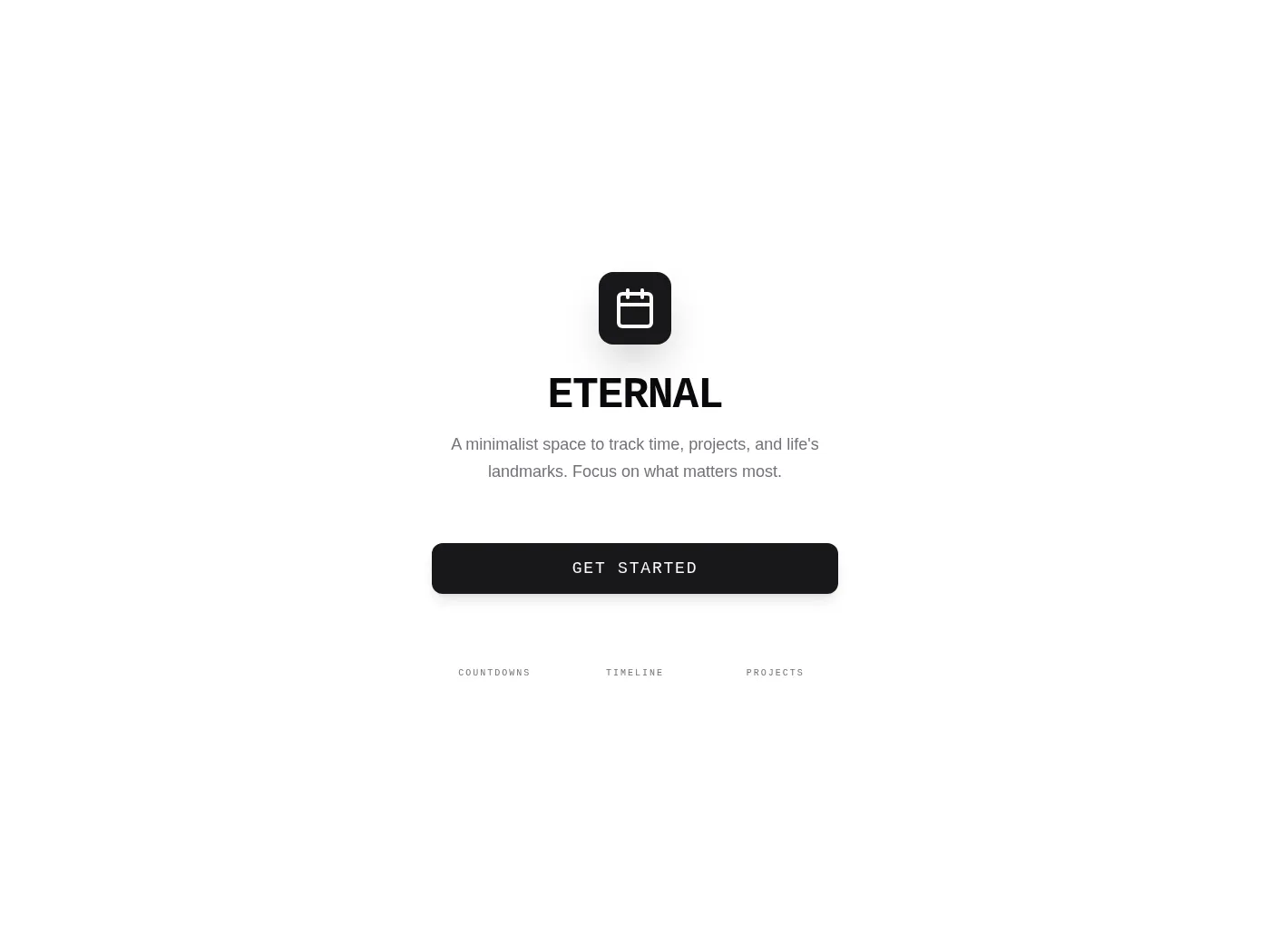 Eternal Minimalist Calendar