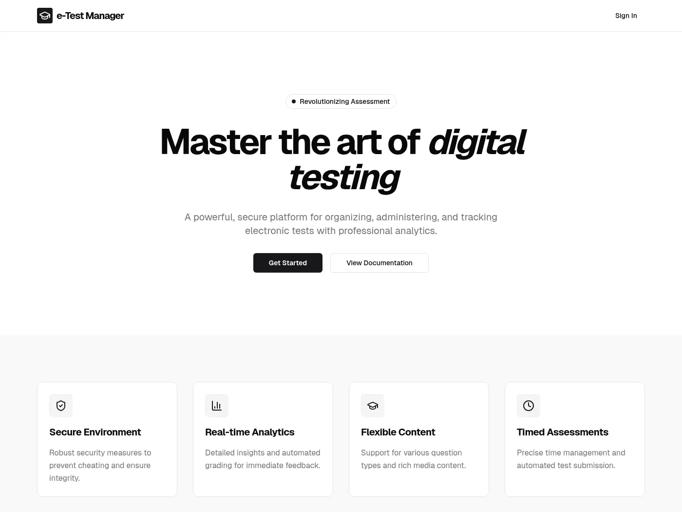e-Test Manager