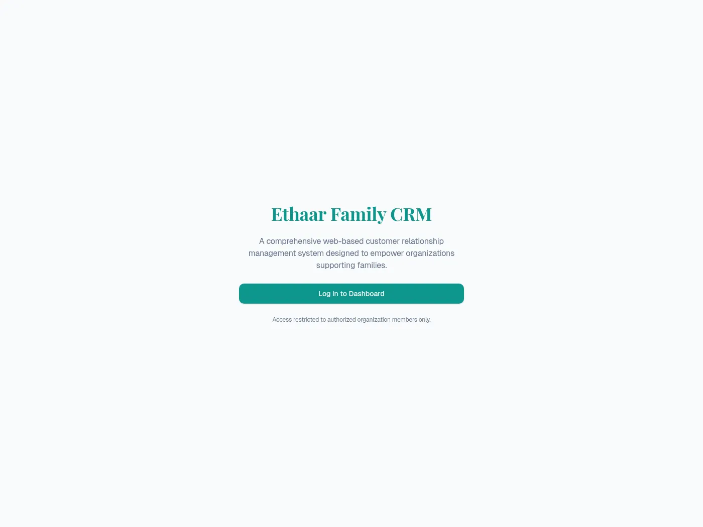 Ethaar Family CRM