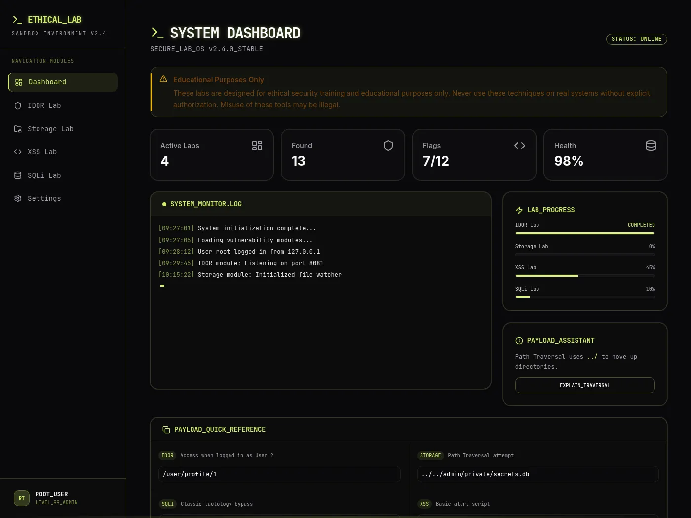 Ethical Hacking Sandbox