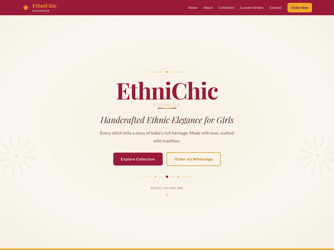 EthniChic Kidswear Site