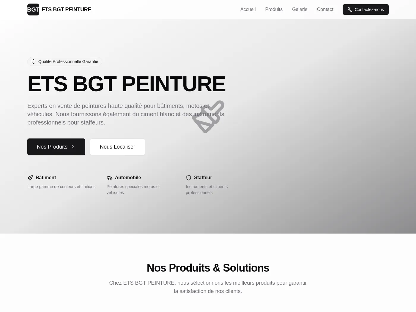 ETS BGT Peinture Site