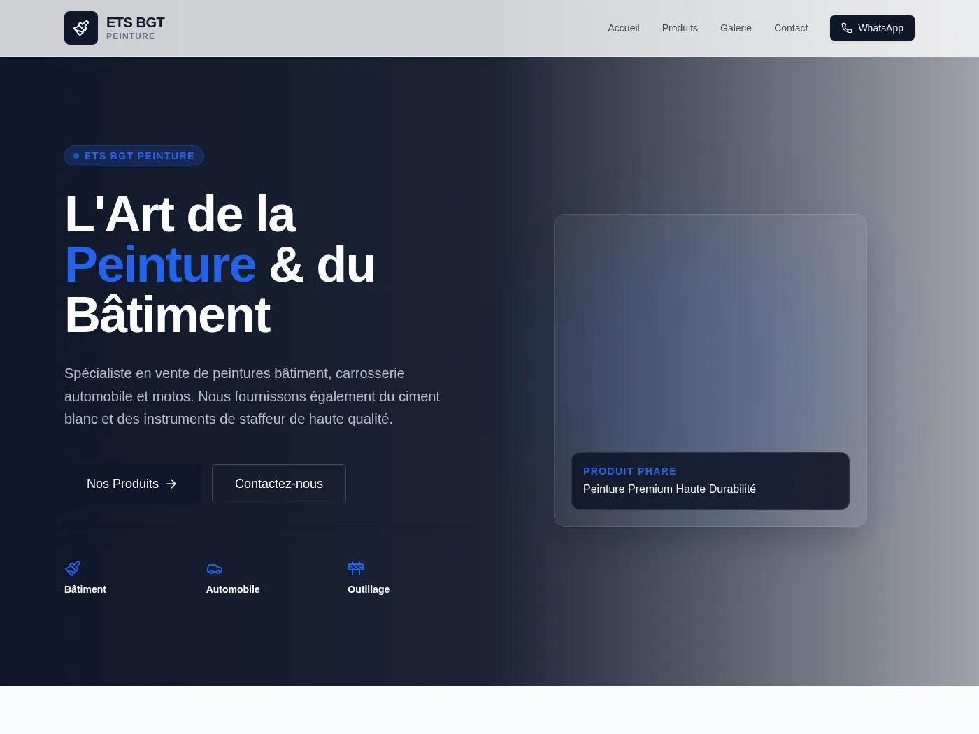 ETS BGT Peinture Site