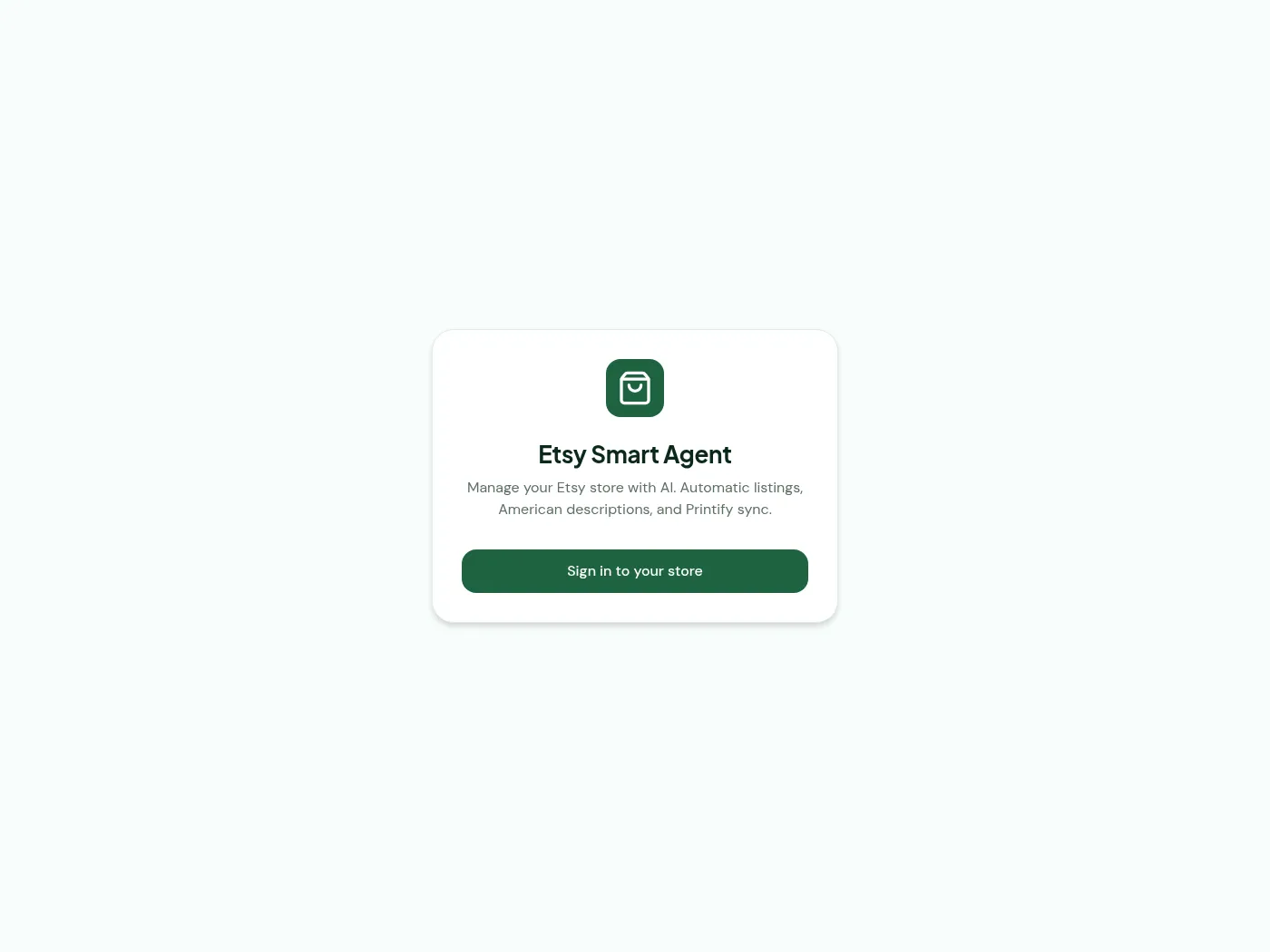 Etsy Smart Agent
