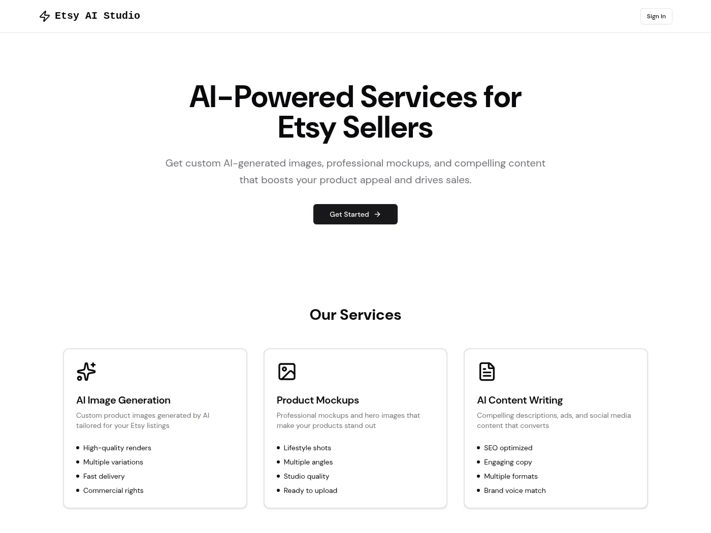 Etsy AI Studio