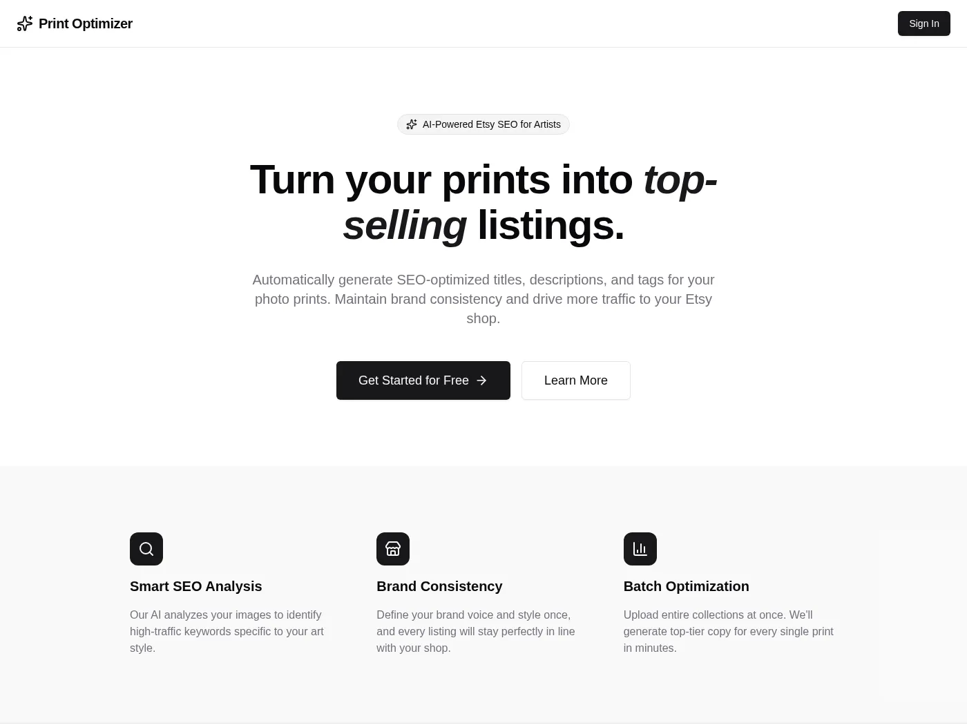 Etsy Print Optimizer