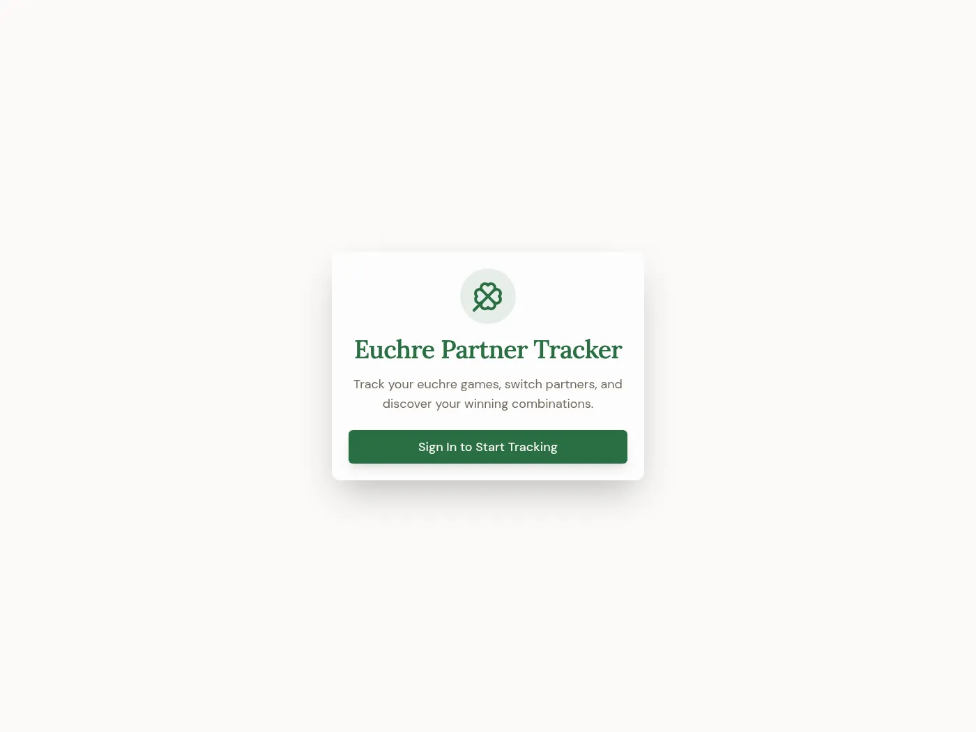 Euchre Partner Tracker
