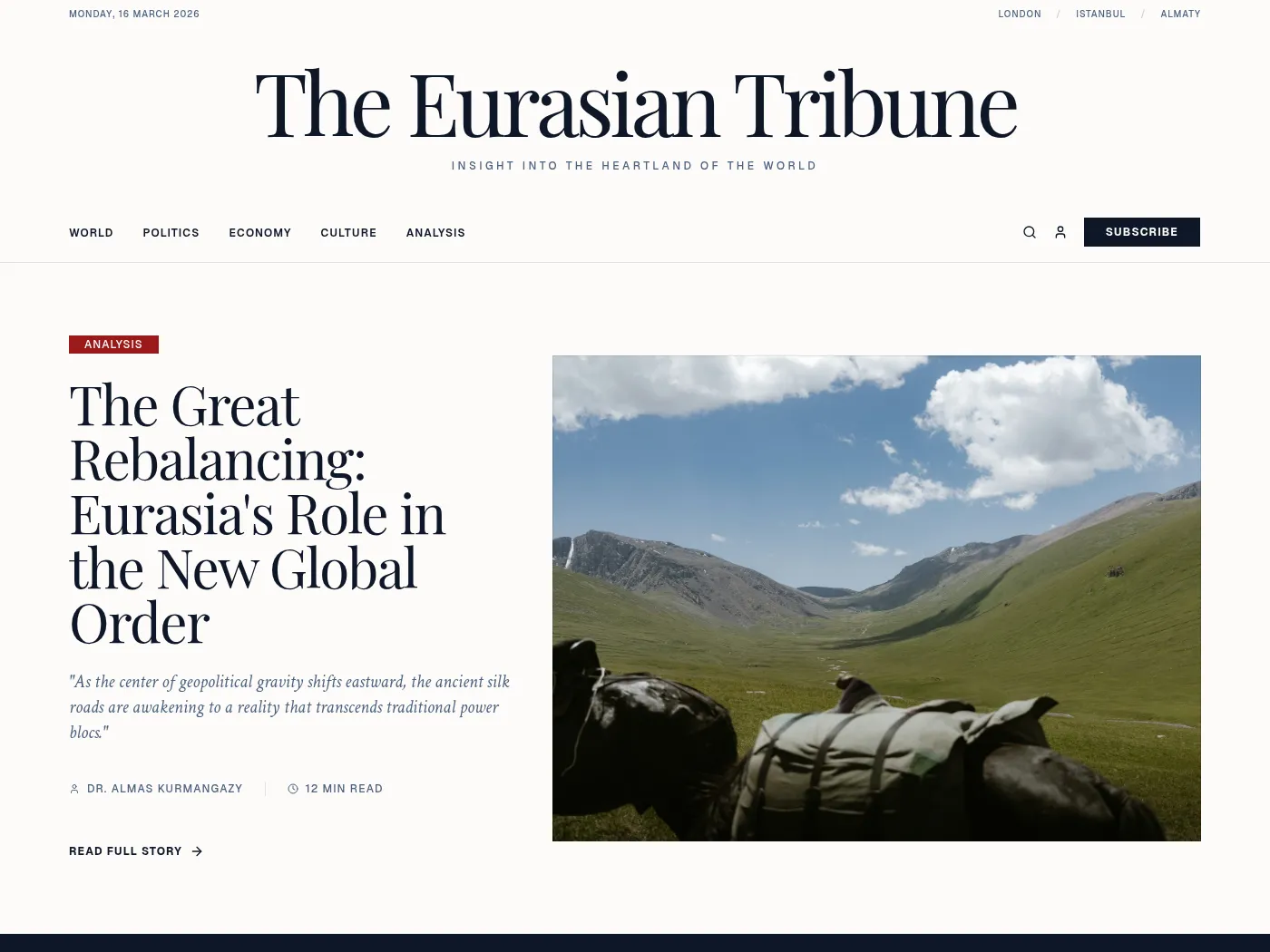 The Eurasian Tribune