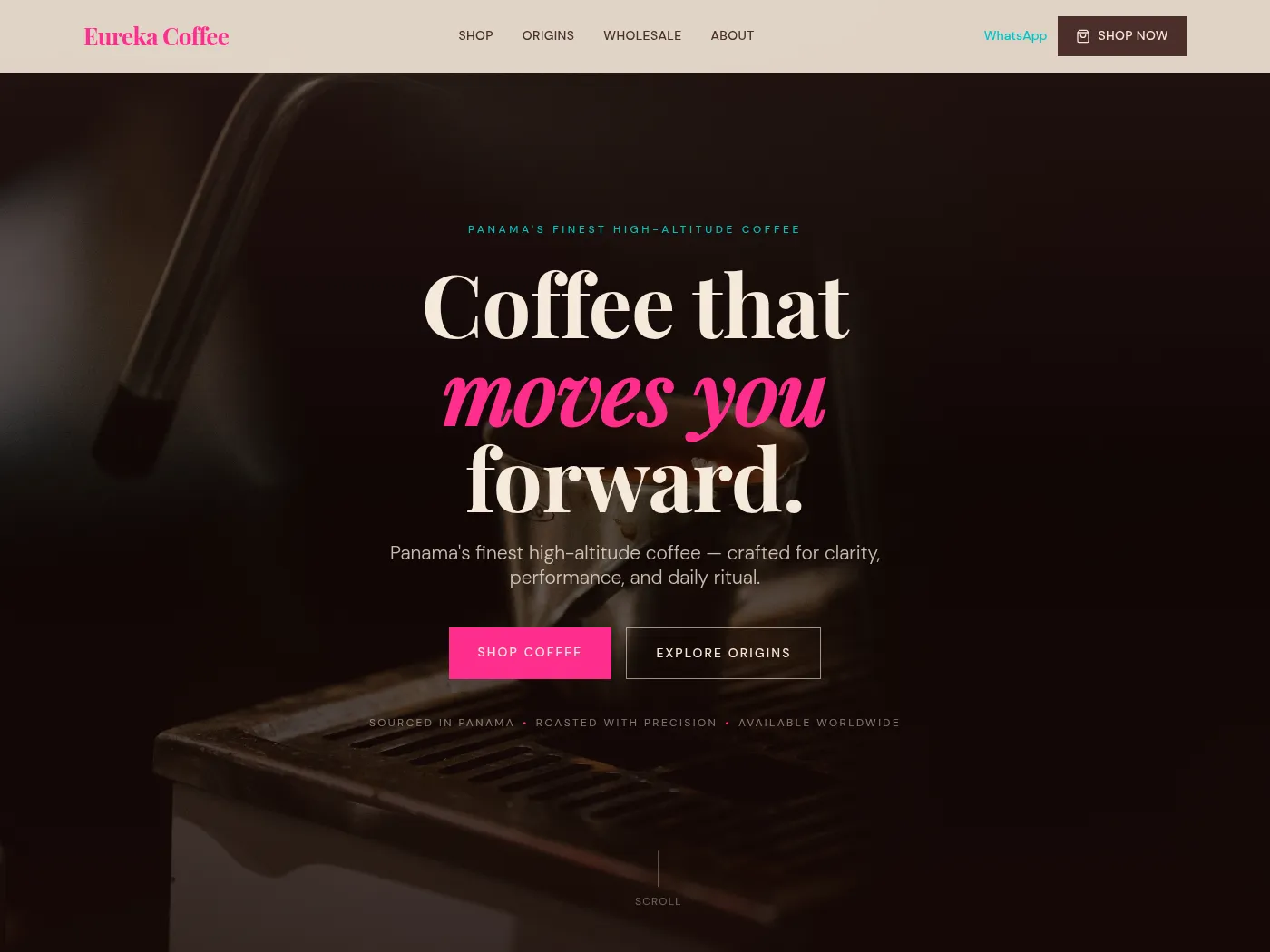 Eureka Coffee Homepage