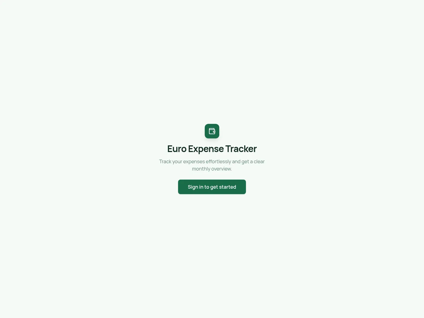 Euro Expense Tracker