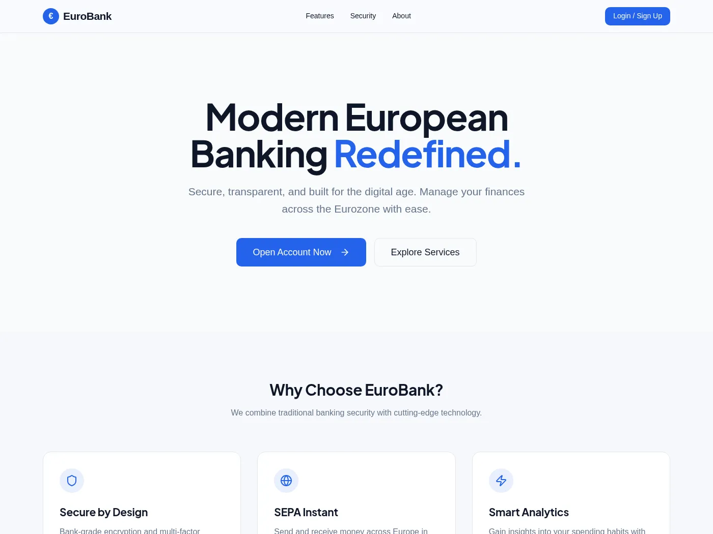 EuroBank Online Portal
