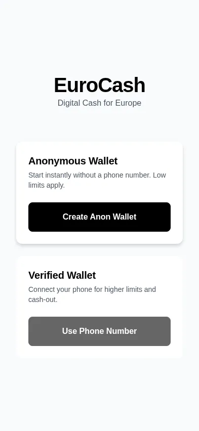 EuroCash QR Wallet