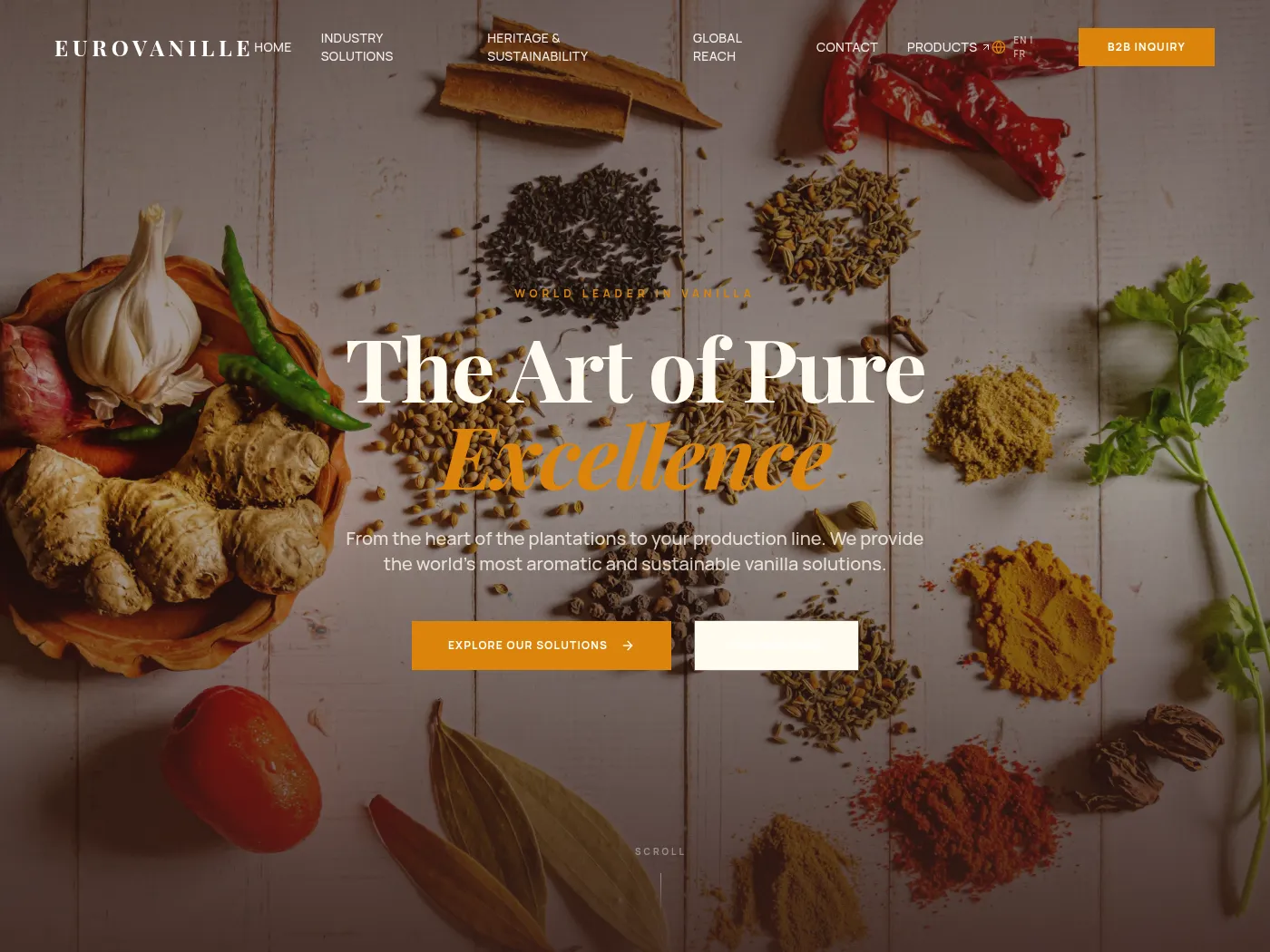 Eurovanille Corporate Site