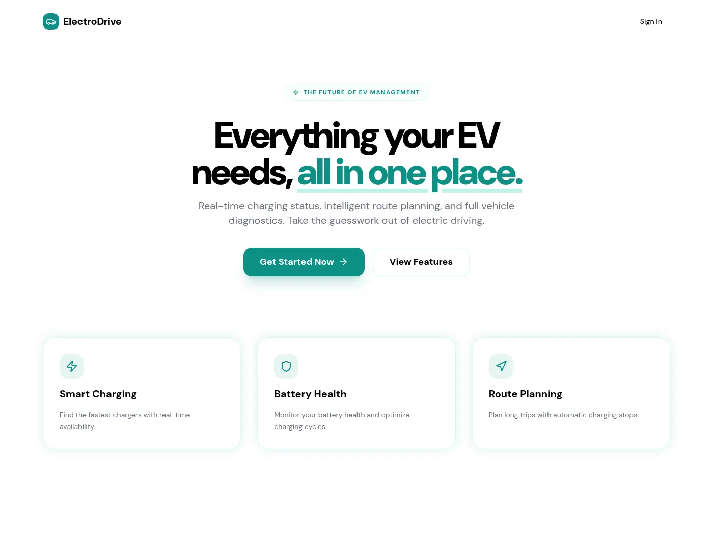 ElectroDrive EV App