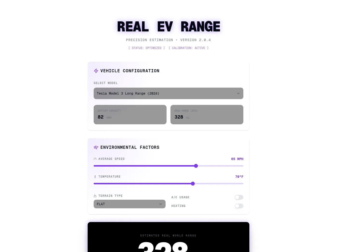 EV Range Calculator