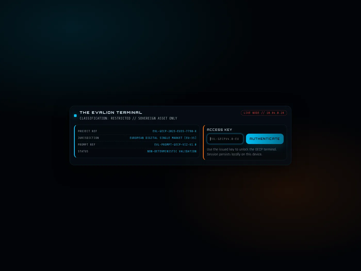 Evalion Intelligence Terminal