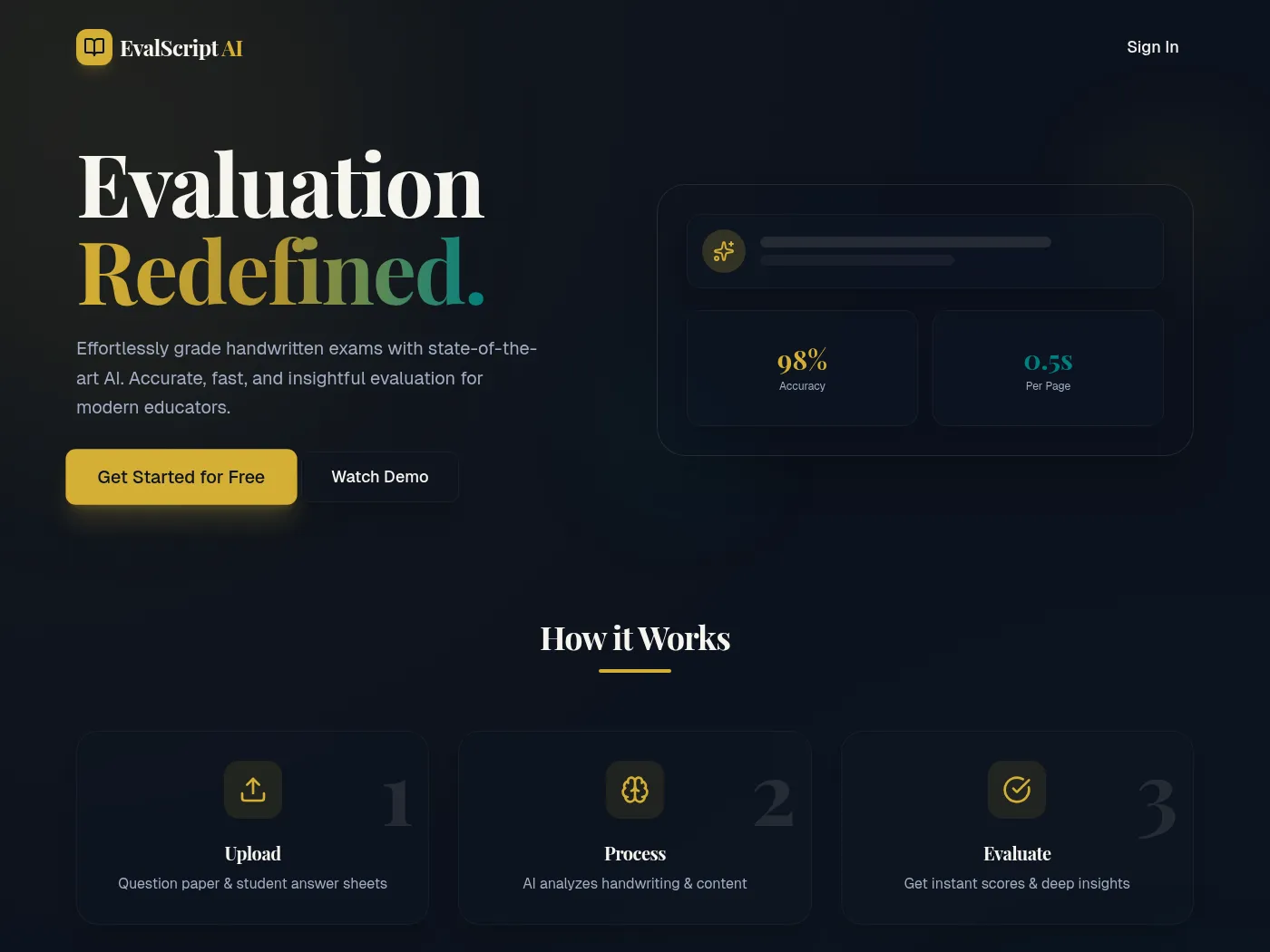 EvalScript AI Dashboard