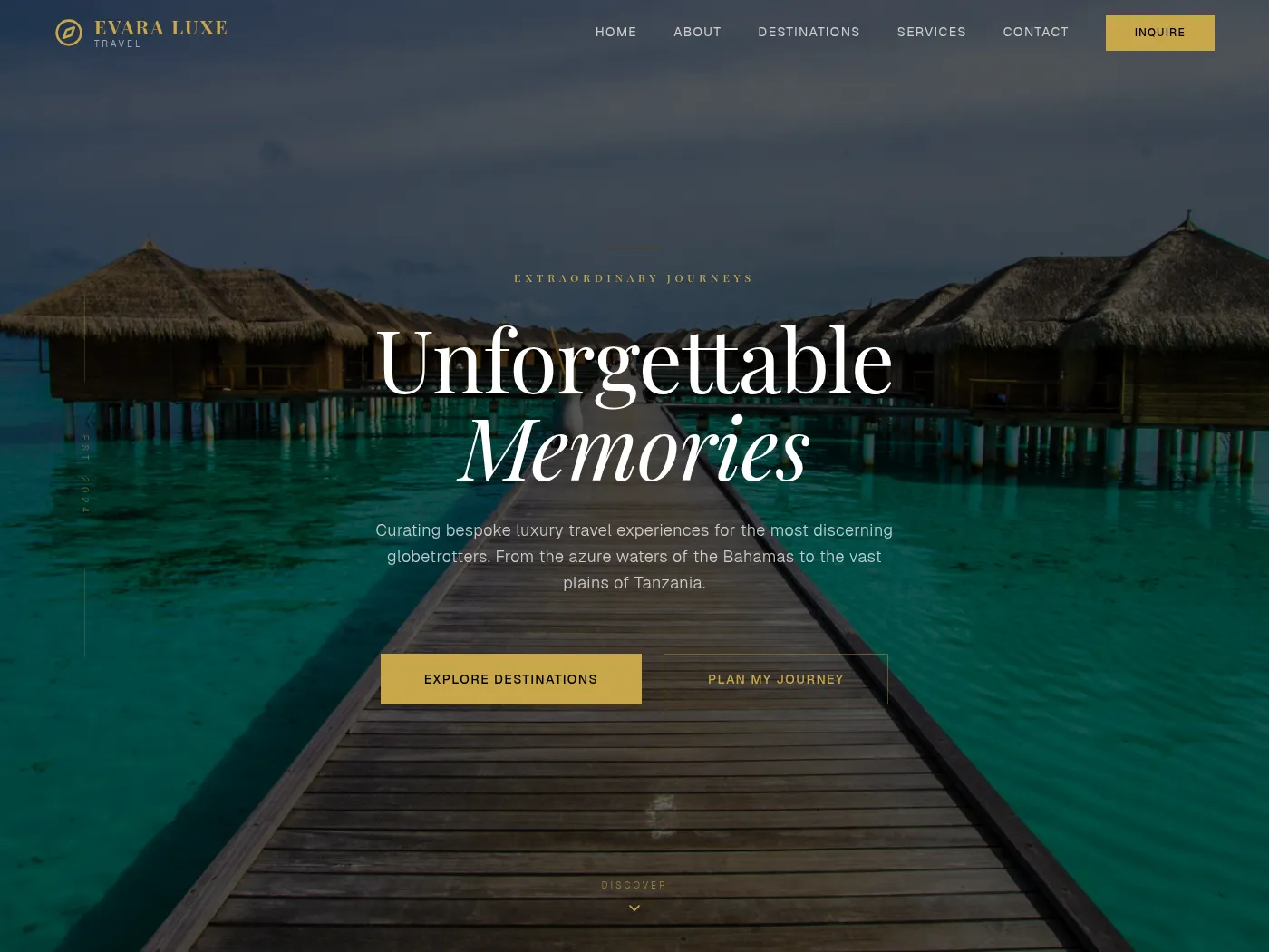 Evara Luxe Travel Site
