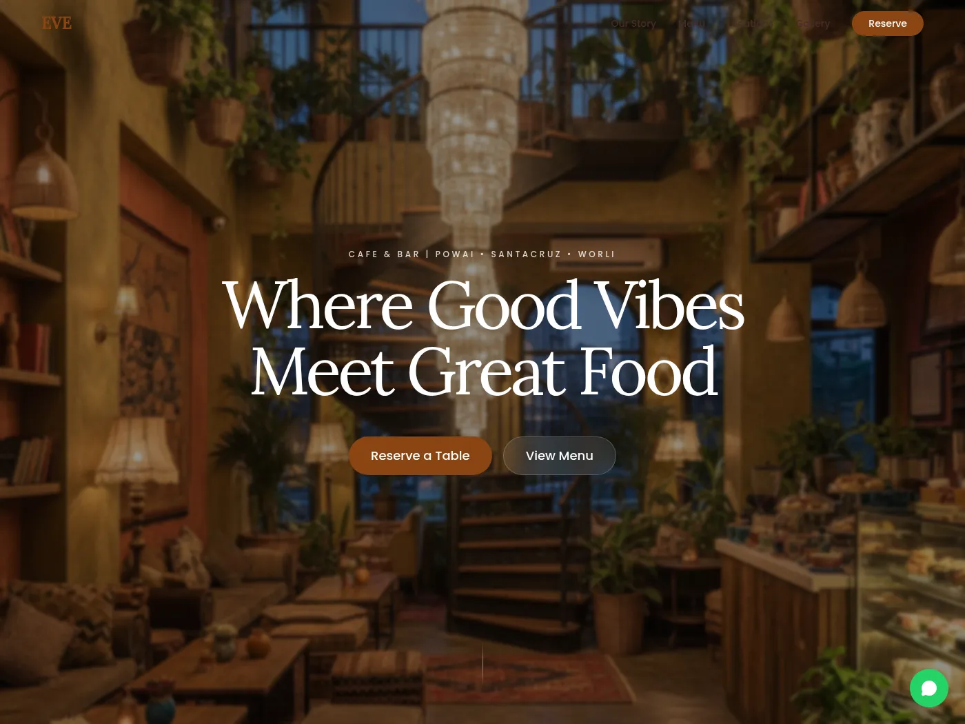 Eve Café & Bar Web Experience