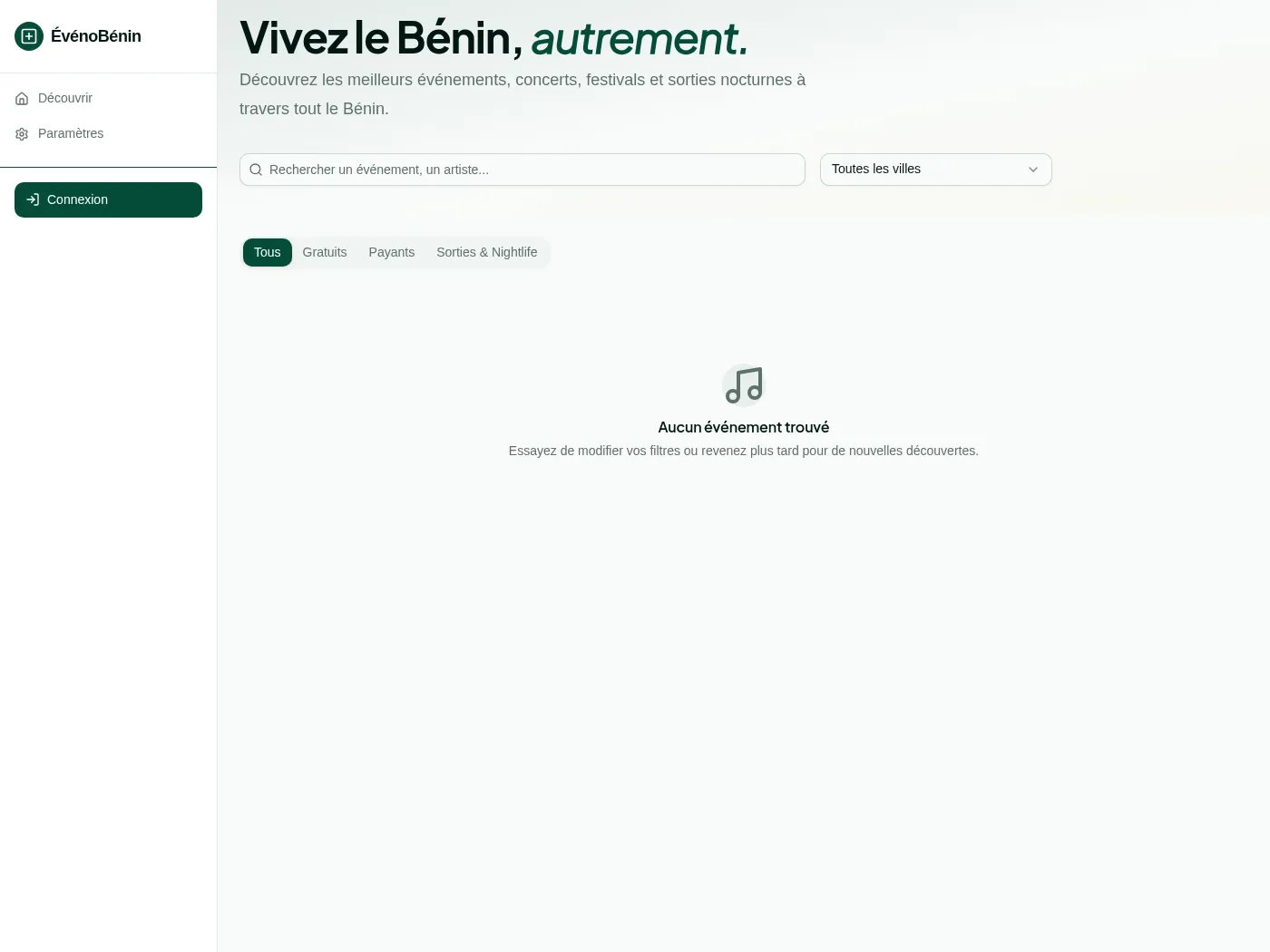ÉvénoBénin Event Hub