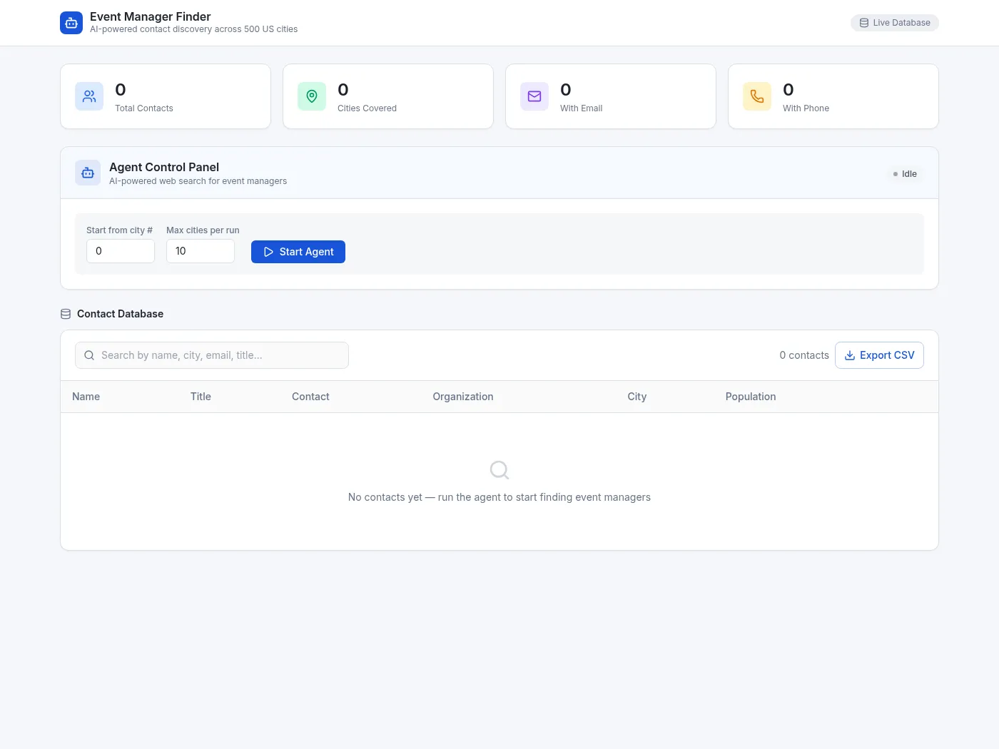 Event Manager Finder