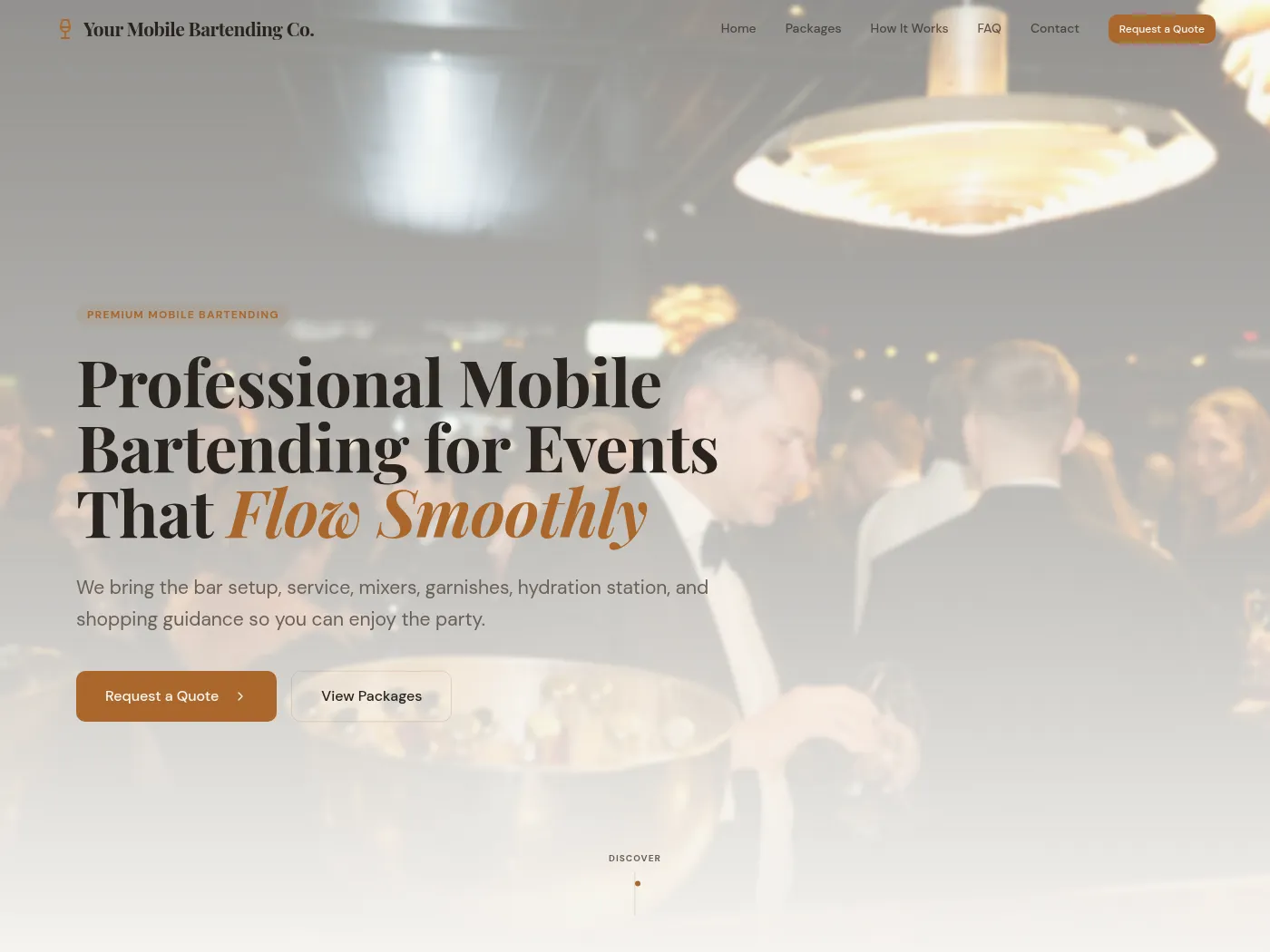 Elegant Event Bar Site
