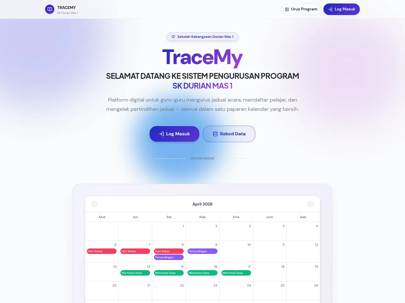 TRACEMY Event Tracker