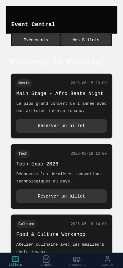 Event Central App