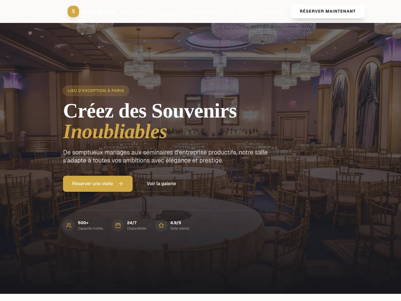 Salle Event Booking