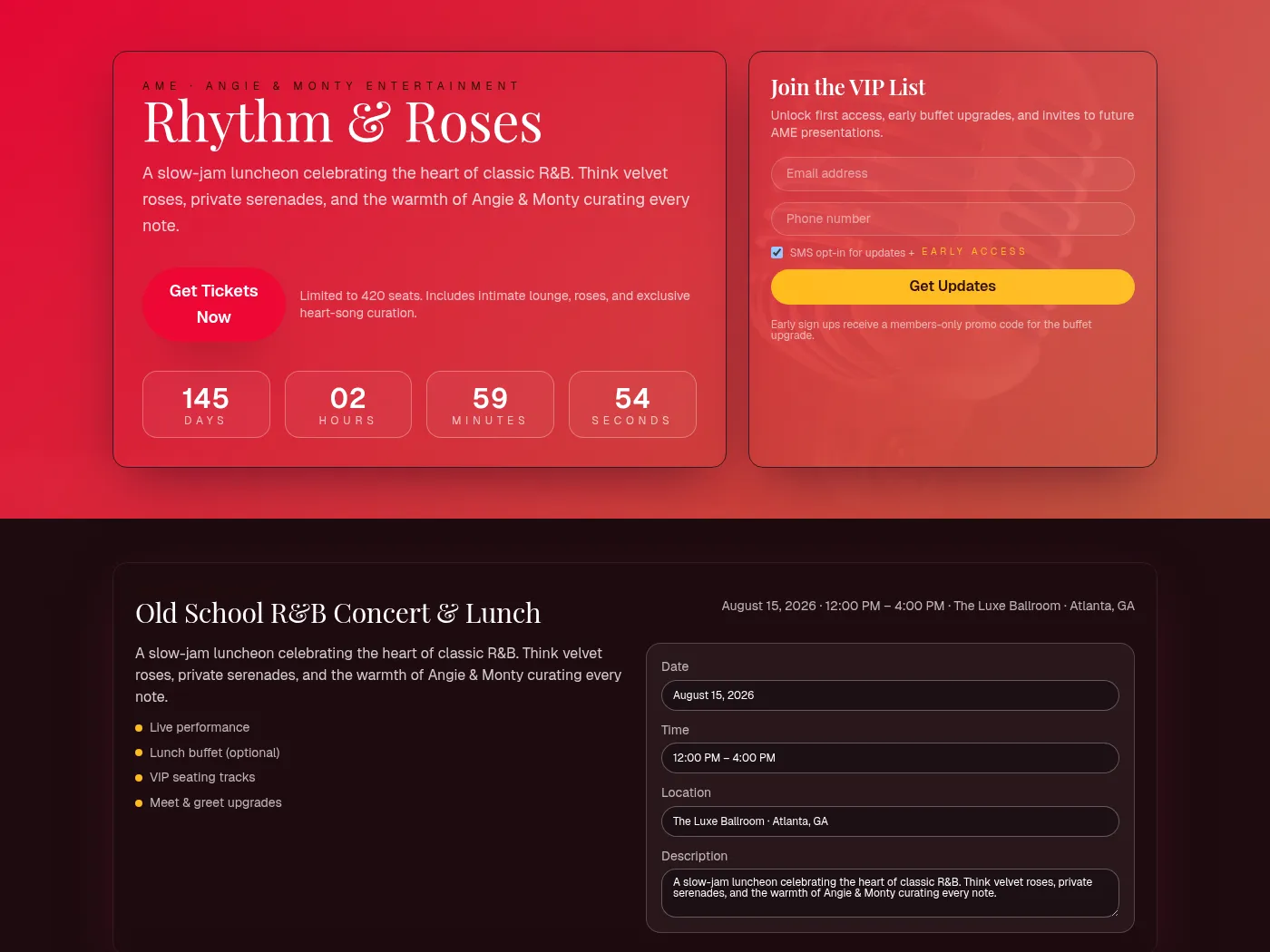 Rhythm & Roses Landing