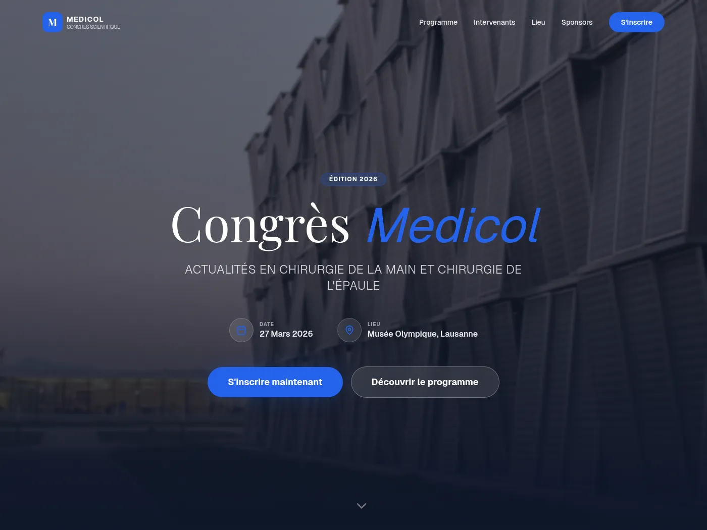 Orthopedic Event Page