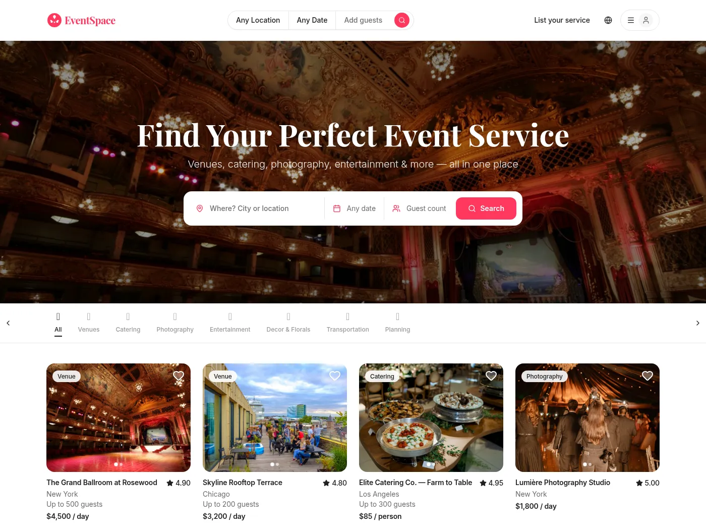 Event Space Marketplace