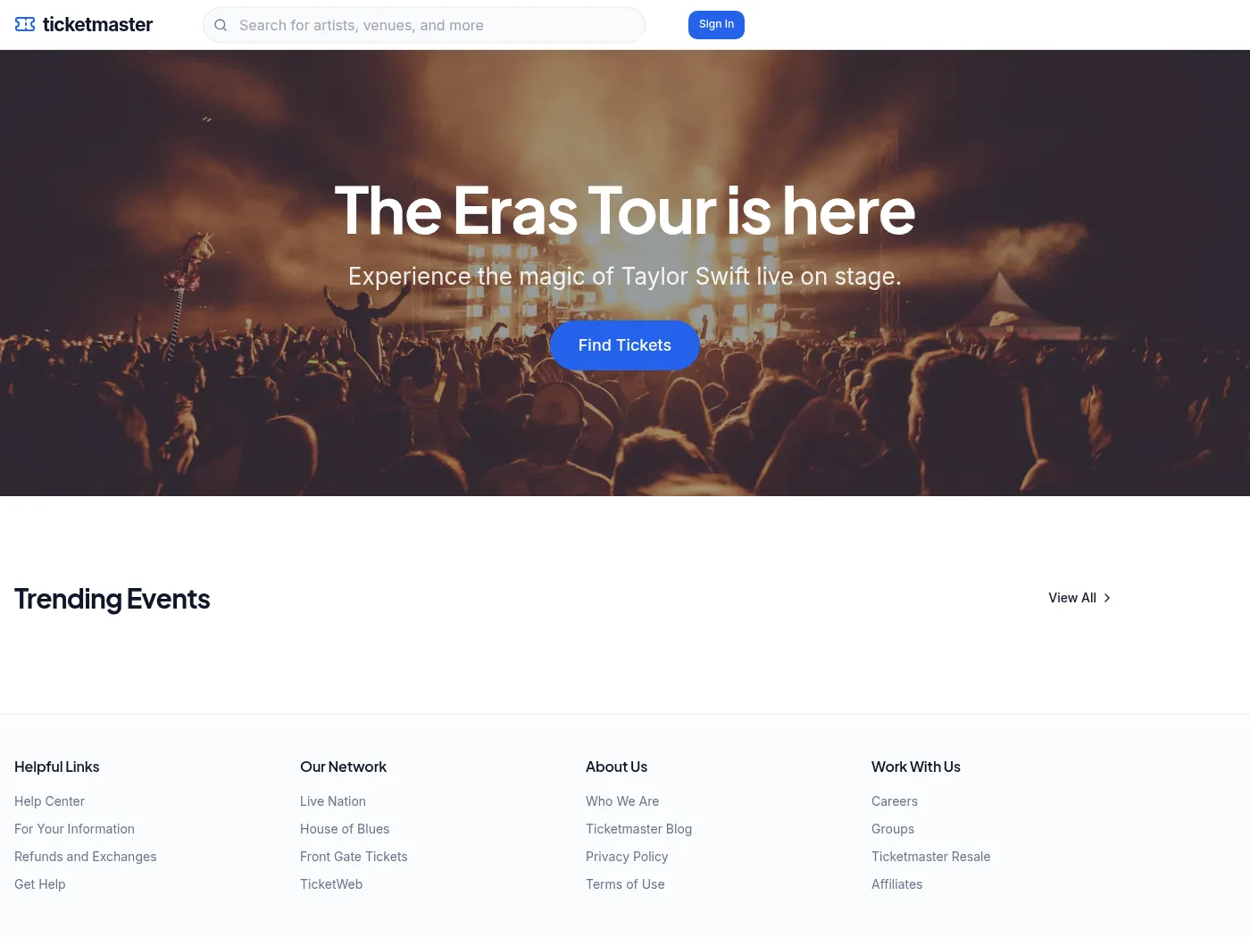 Ticketmaster Clone
