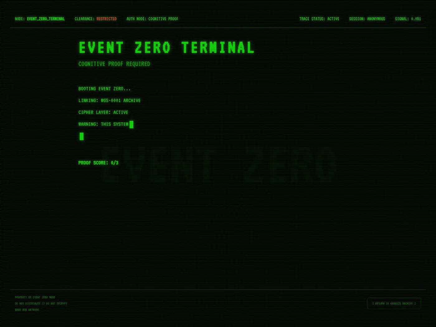 Event Zero Terminal