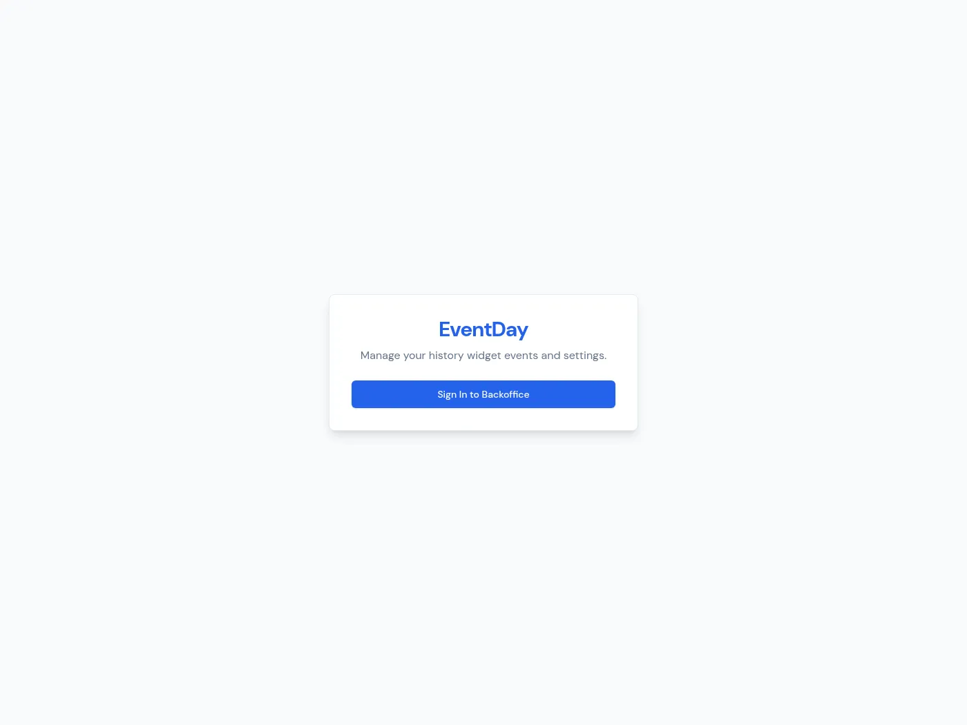EventDay History Widget