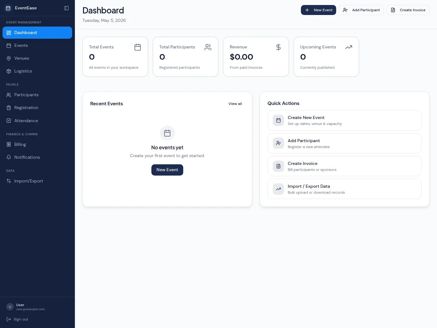 EventEase Manager