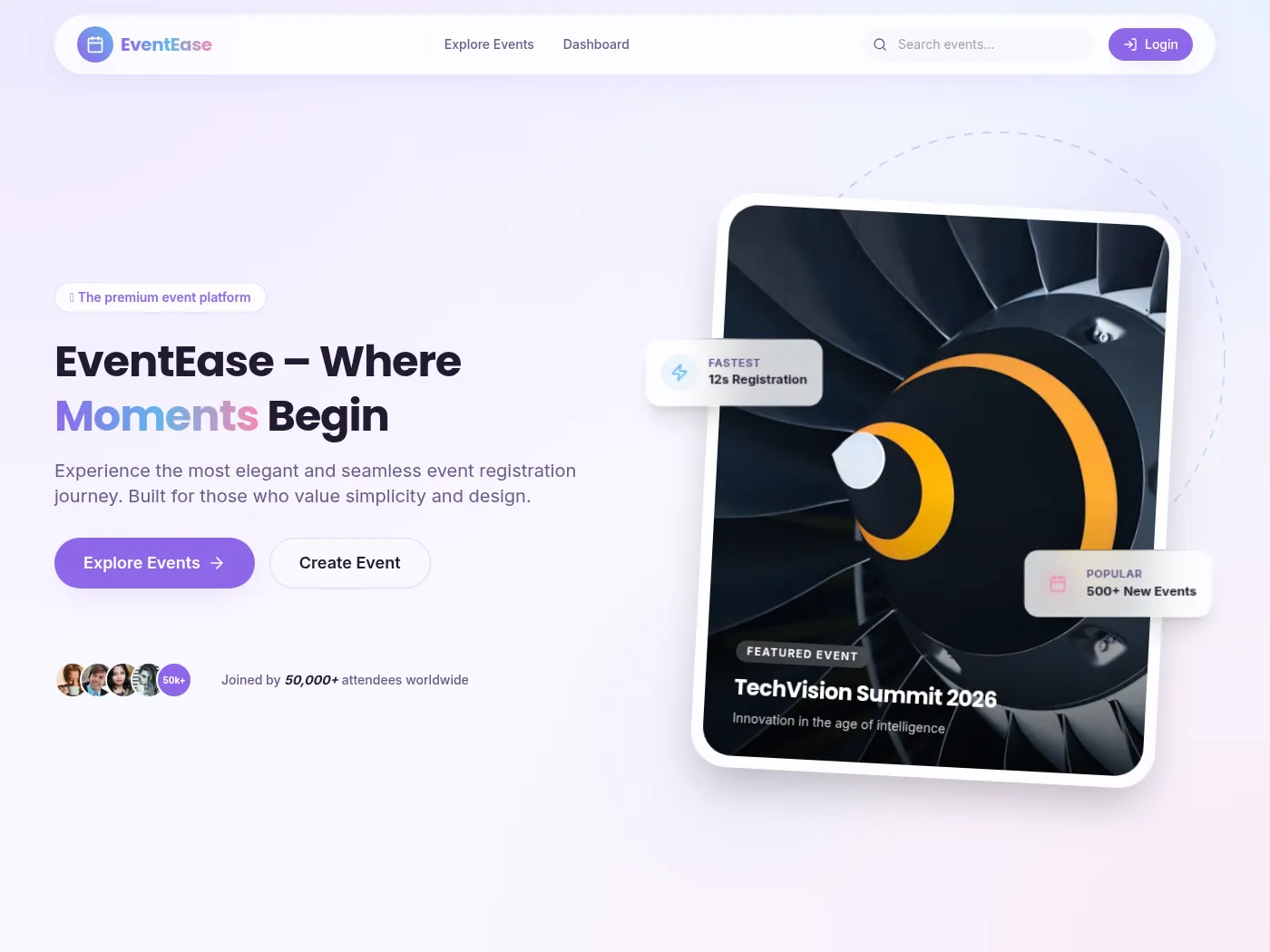 EventEase UI Experience
