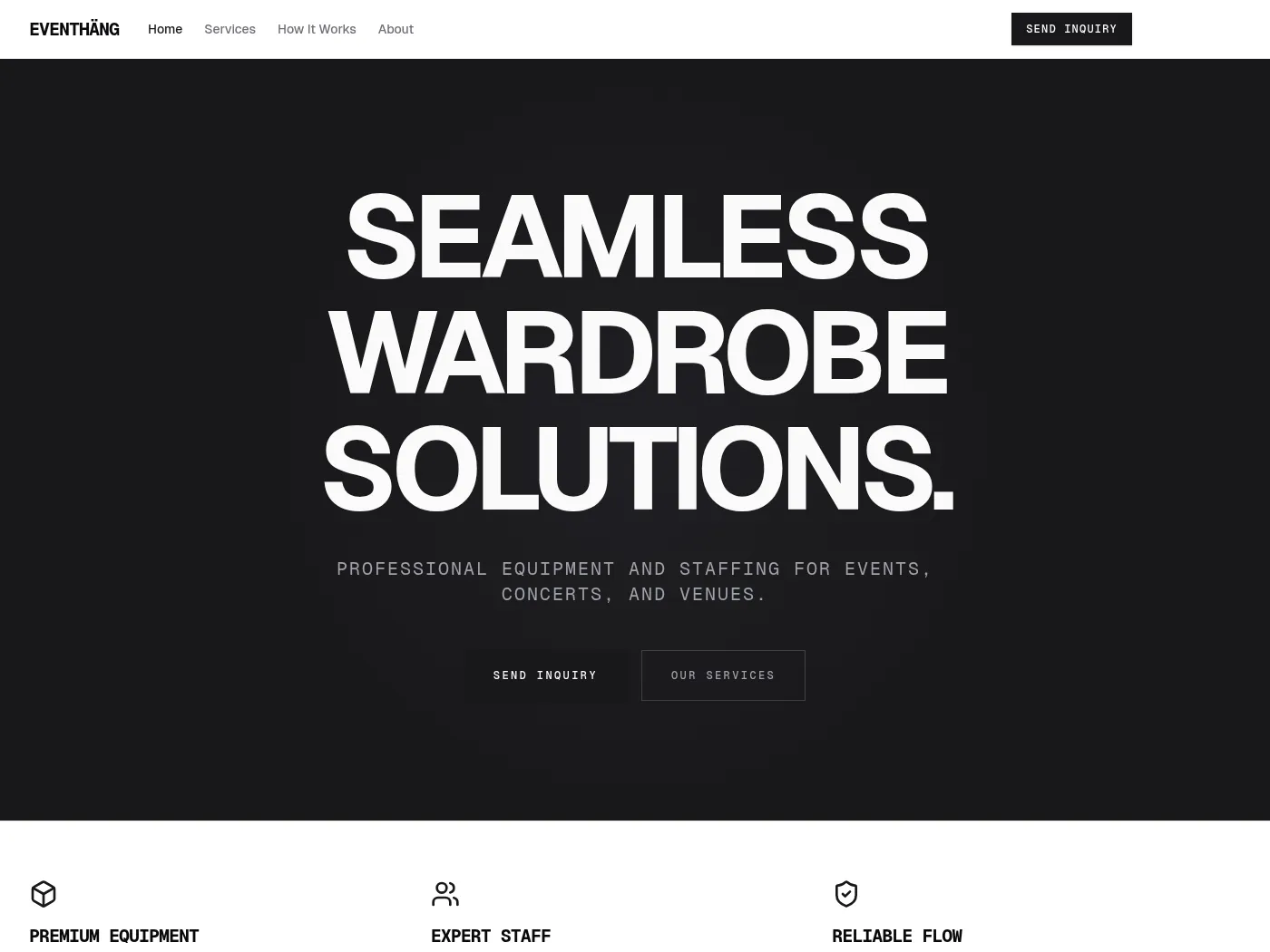 Eventhäng Wardrobe Website